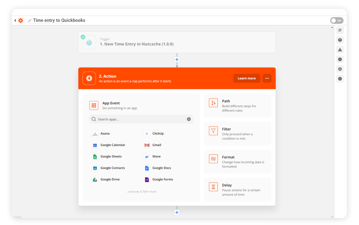 Intégration Zapier - Nutcache